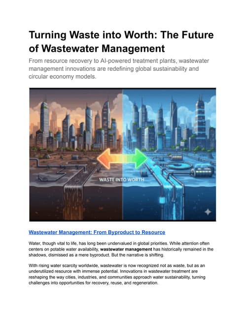 Waste water management | PPTX