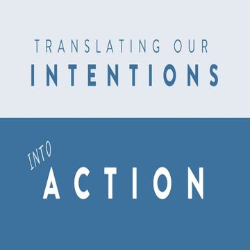 Turning your Intentions into Action | PDF