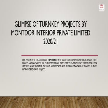 Turnkey Interior Projects By Montdor Interior Ahmedabad | PDF