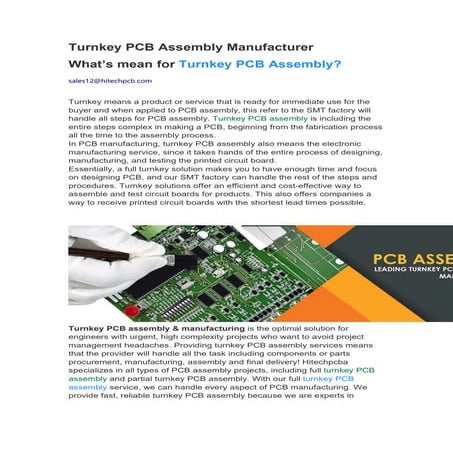PCB assembly SMT Processing Technology - Hitech Circuits | DOC