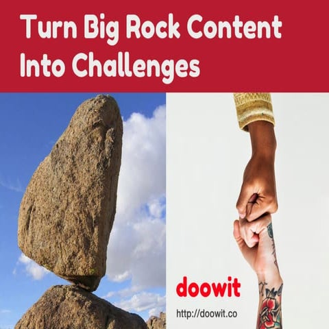 Turn Big Rock content into Challenges | PPT