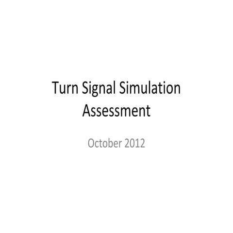 Turn Signal Assessment | PPT
