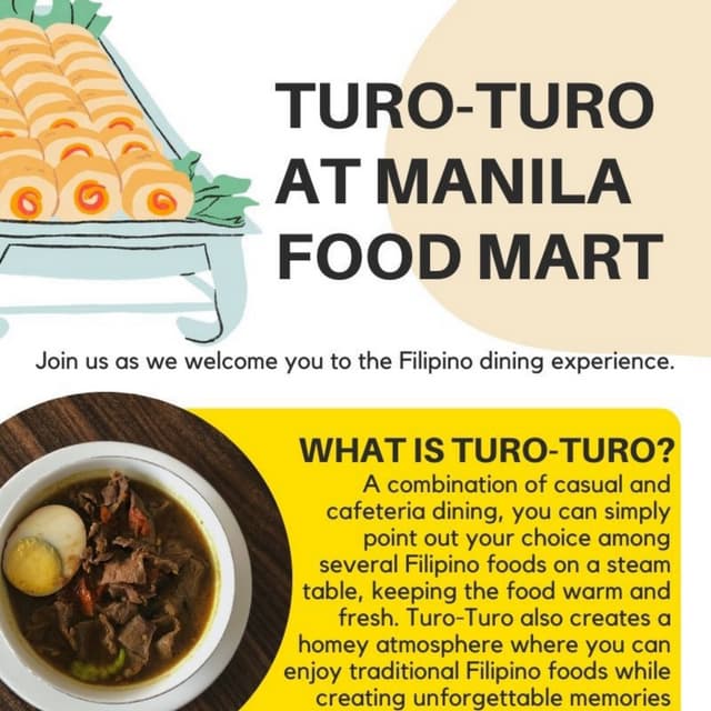 Turo-turo at Manila Food Mart | PDF