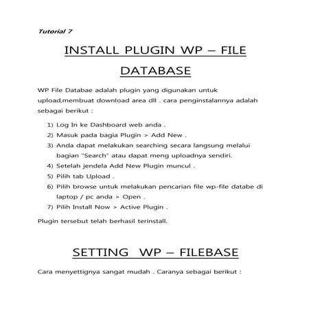 Turorial wordpress 7 | PDF