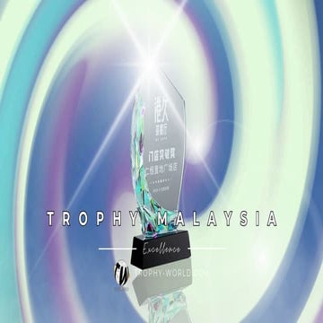 Turquoise Rainbow Crystal Plaques at Trophy-World Malaysia | Custom ...