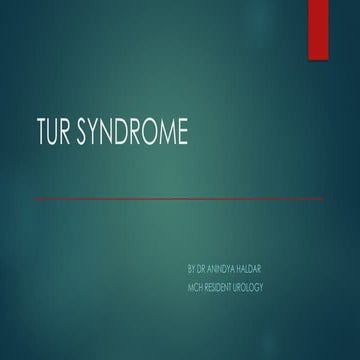 TUR SYNDROME for prostate urology presentation | PPT