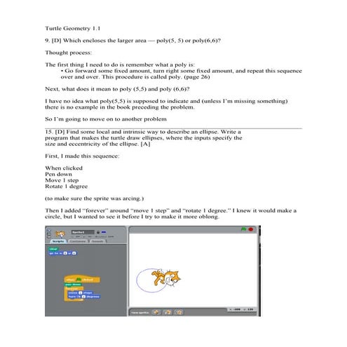Turtle geometry chapter 1 problem | DOC