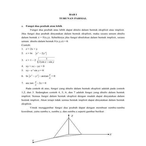 Turuna parsial fungsi dua peubah atau lebih | PDF