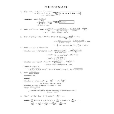 Turunan matematika | PDF