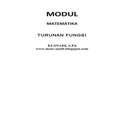 Turunan fungsi | PDF