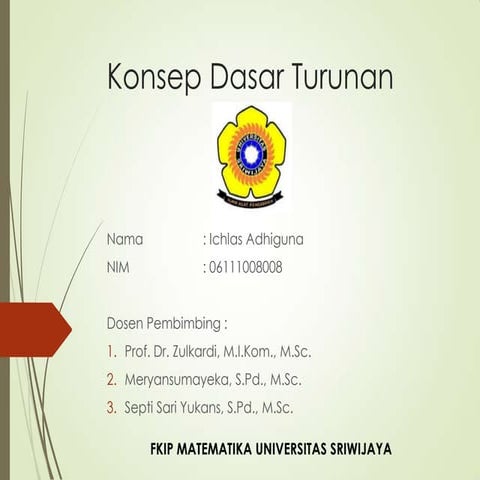 Konsep Turunan | PPTX