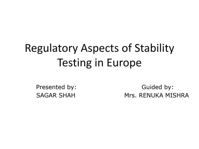 Regulatory requirements of row countries | PPTX