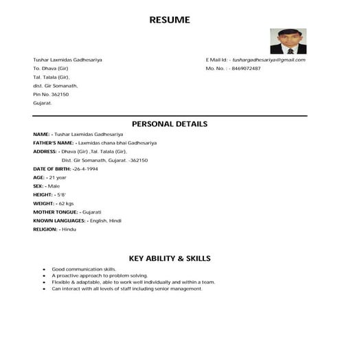 Tushar Resume | PDF
