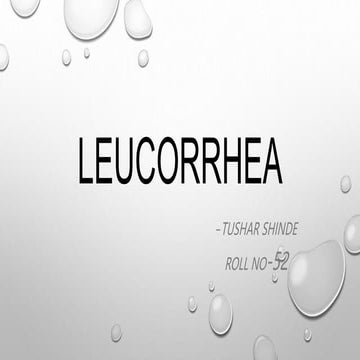 Leucorrhea | PPTX