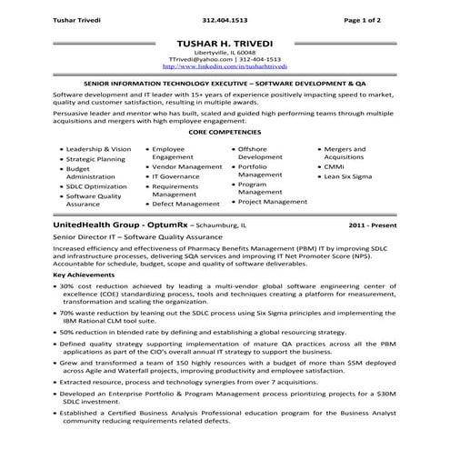 Tushar Trivedi resume lhc5 sd | PDF
