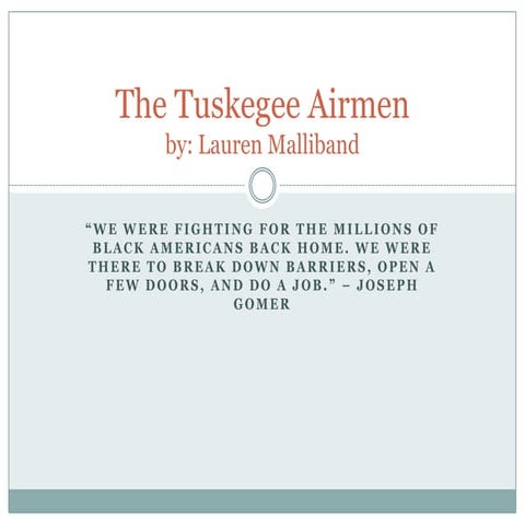 Tuskegee Airmen | PPT