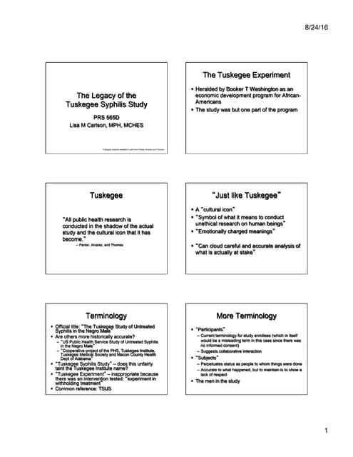 Tuskegee study | PPTX