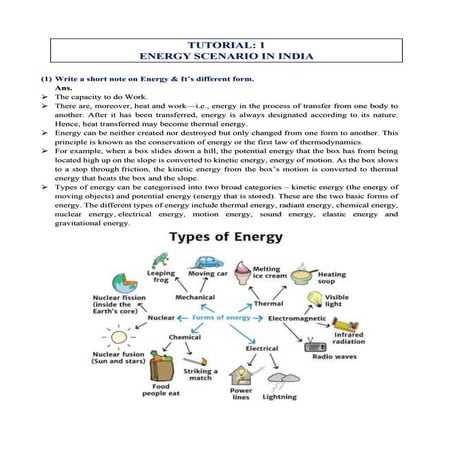 ENERGY SCENARIO IN INDIA | PDF | Physics | Science