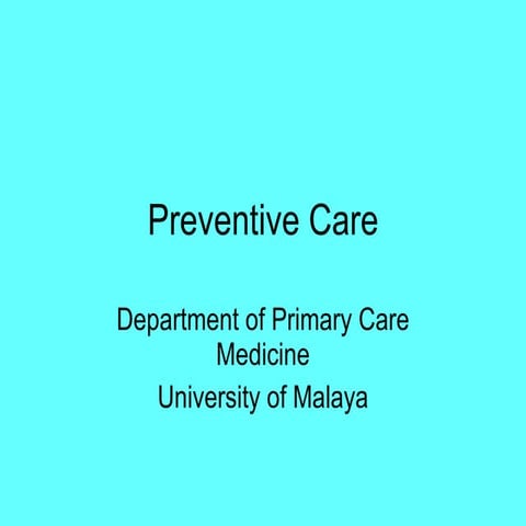 Preventive Care | PPT