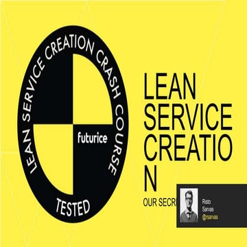 Lean Service Creation and Innovation Culture | PPTX