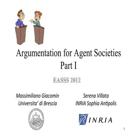 T14 Argumentation For Agent Societies Ppt