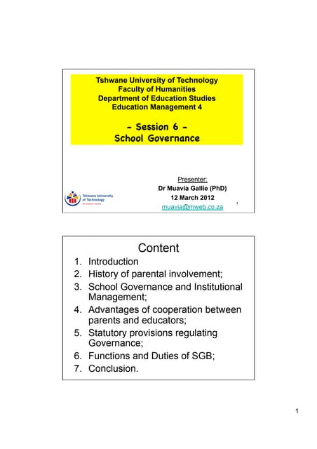 School-Governance-Council.pptx | Professional School | Postgraduate Education