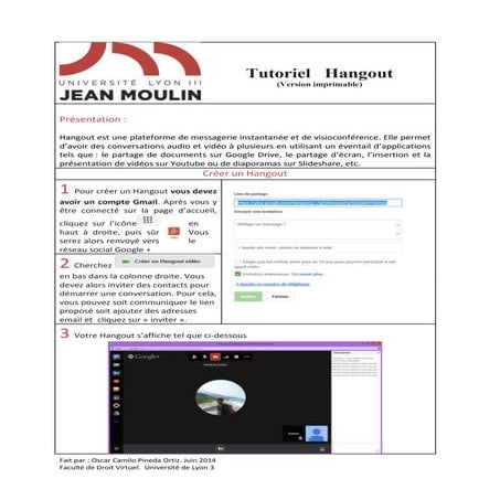 Tuto hangout imprimable | PDF