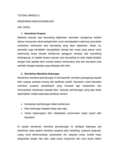 3 peringkat proses kaunseling | PDF