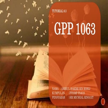 Tutor 9.3 GPP 1063 | PPT