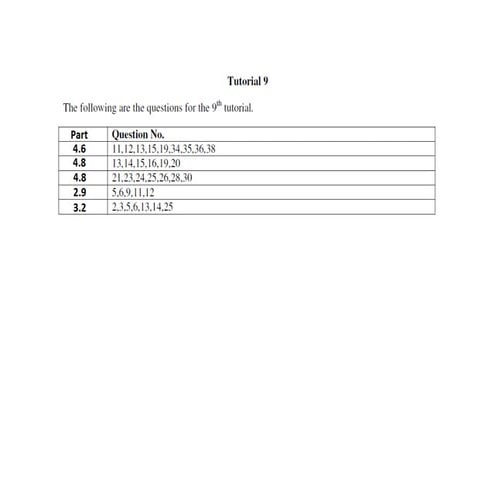 Tutor 9 based on pdf | DOCX