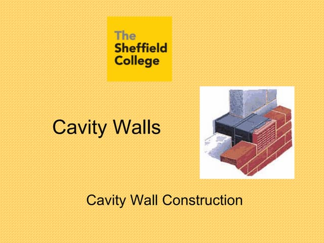 Cavity walls, Building construction, passive cooling | PPTX