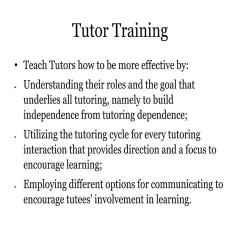 Tutor cycle | PPTX