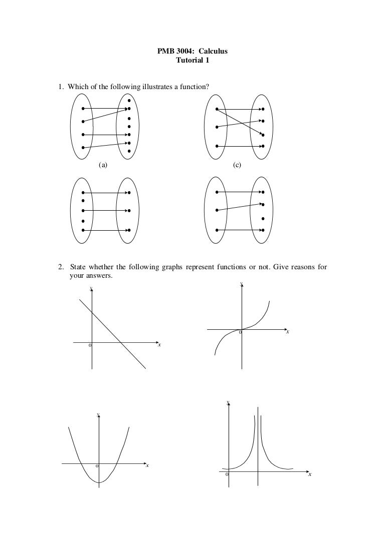 Calculus :Tutorial 1