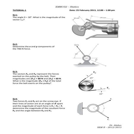 Tutorial 1-(question) | PDF