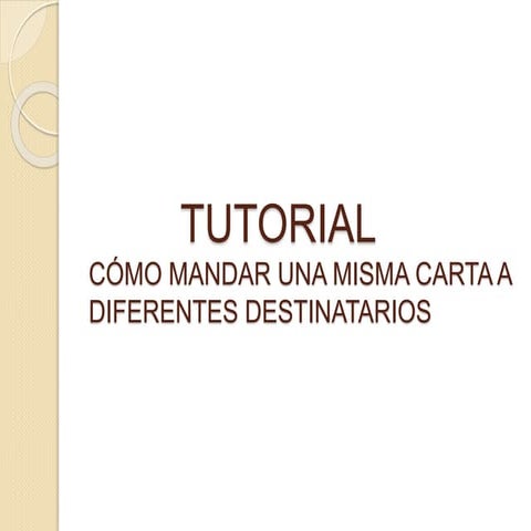 Como mandar una misma carta a varios destinatarios | PPTX
