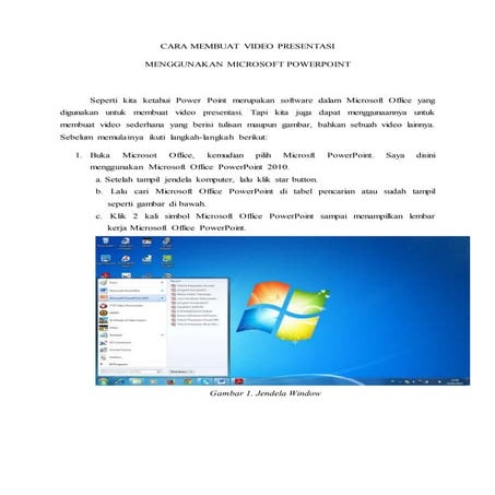 Tutorial video presentasi | DOCX