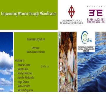 Empowering women through Microfinance / Tutory work | PPT