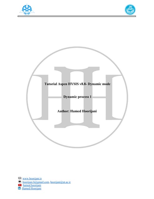 Basic Tutorial On Aspen Hysys Dynamics Process Control Tutorial 3 Pdf
