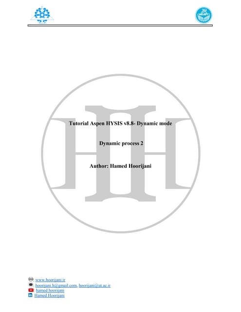 Basic Tutorial On Aspen Hysys Dynamics Process Control Pdf Physics Science