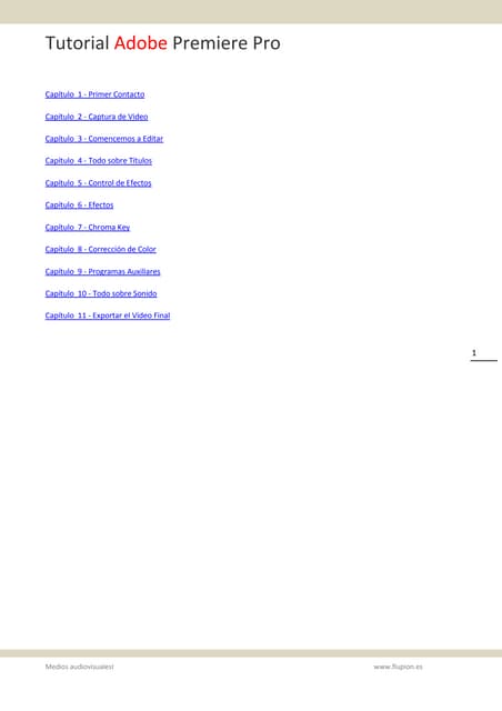 Tutorial 1 adobe premier pro | PDF
