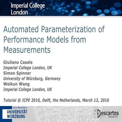 Automated Parameterization Of Performance Models From Measurements Ppt 6410