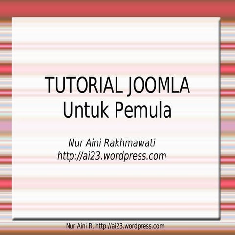 Tutorial Joomla | PPT