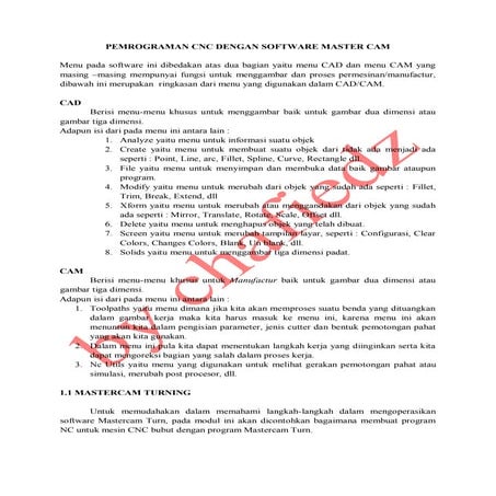 Tutorial master-cam | PDF