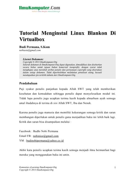 Tutorial menginstall-linux-mint-di-virtual box | PDF