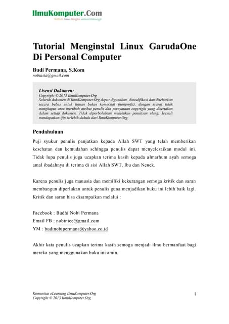 Tutorial menginstall-linux-mint-di-virtual box | PDF
