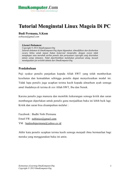 Tutorial menginstall-linux-mint-di-virtual box | PDF