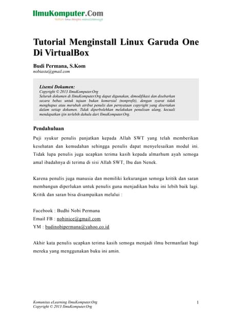 Tutorial menginstall-linux-mint-di-virtual box | PDF