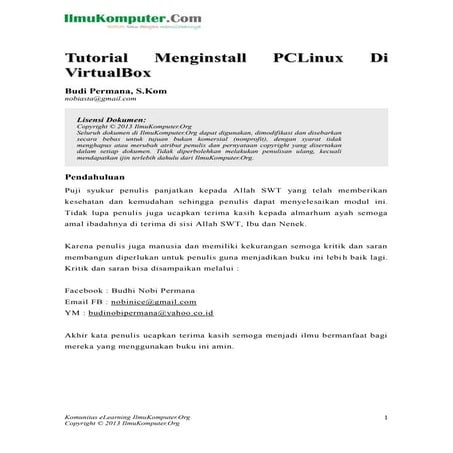Tutorial menginstall-linux-mint-di-virtual box | PDF