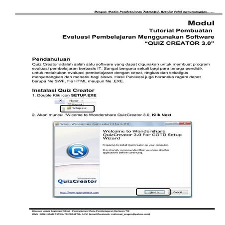 Tutorial quizcreator | PDF