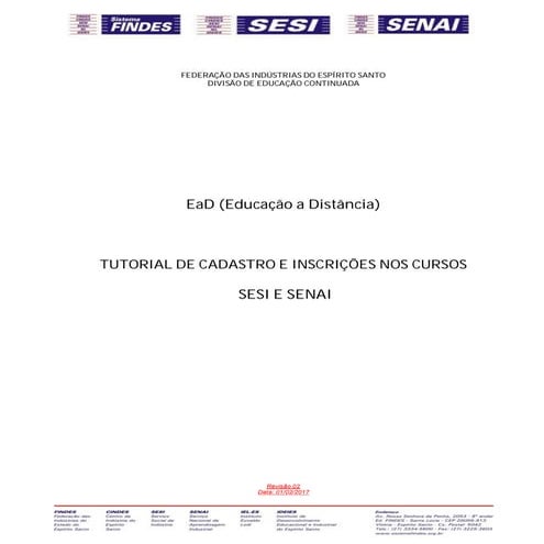 Tutorial sesi-e-senai-ea d-portal2016-atualizado | PDF